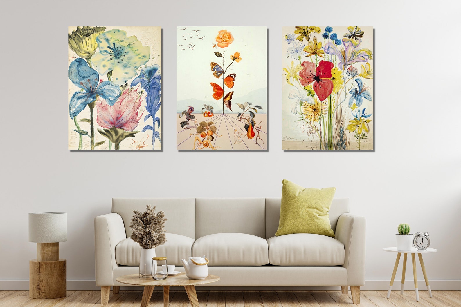 Set of 3 Salvador Dali Canvas Wall Arts,custom Salvador Dali Paintings ...