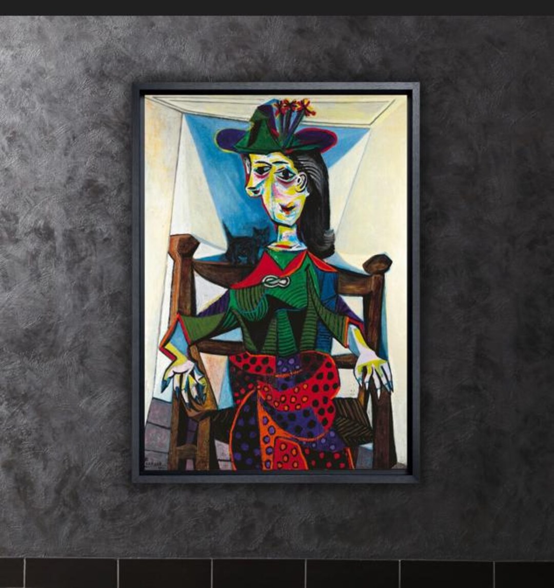 Pablo Picasso Dora Maar With Cat 1941 Art Poster Print Canvas Wall Art ...