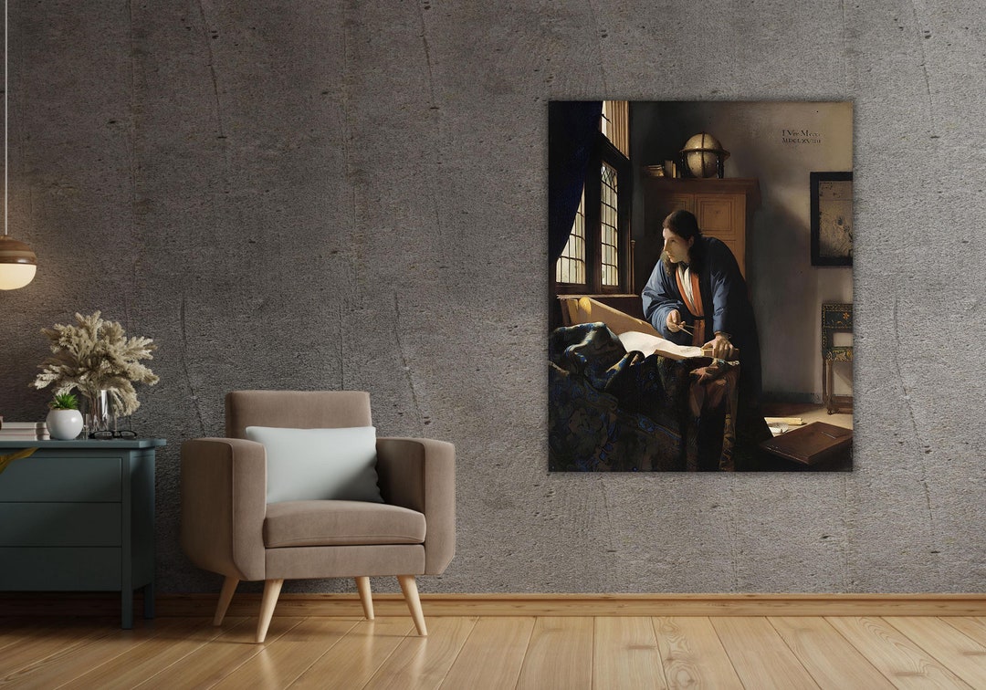 The Geographer by Johannes Vermeer Poster Art Canvas Print,the ...