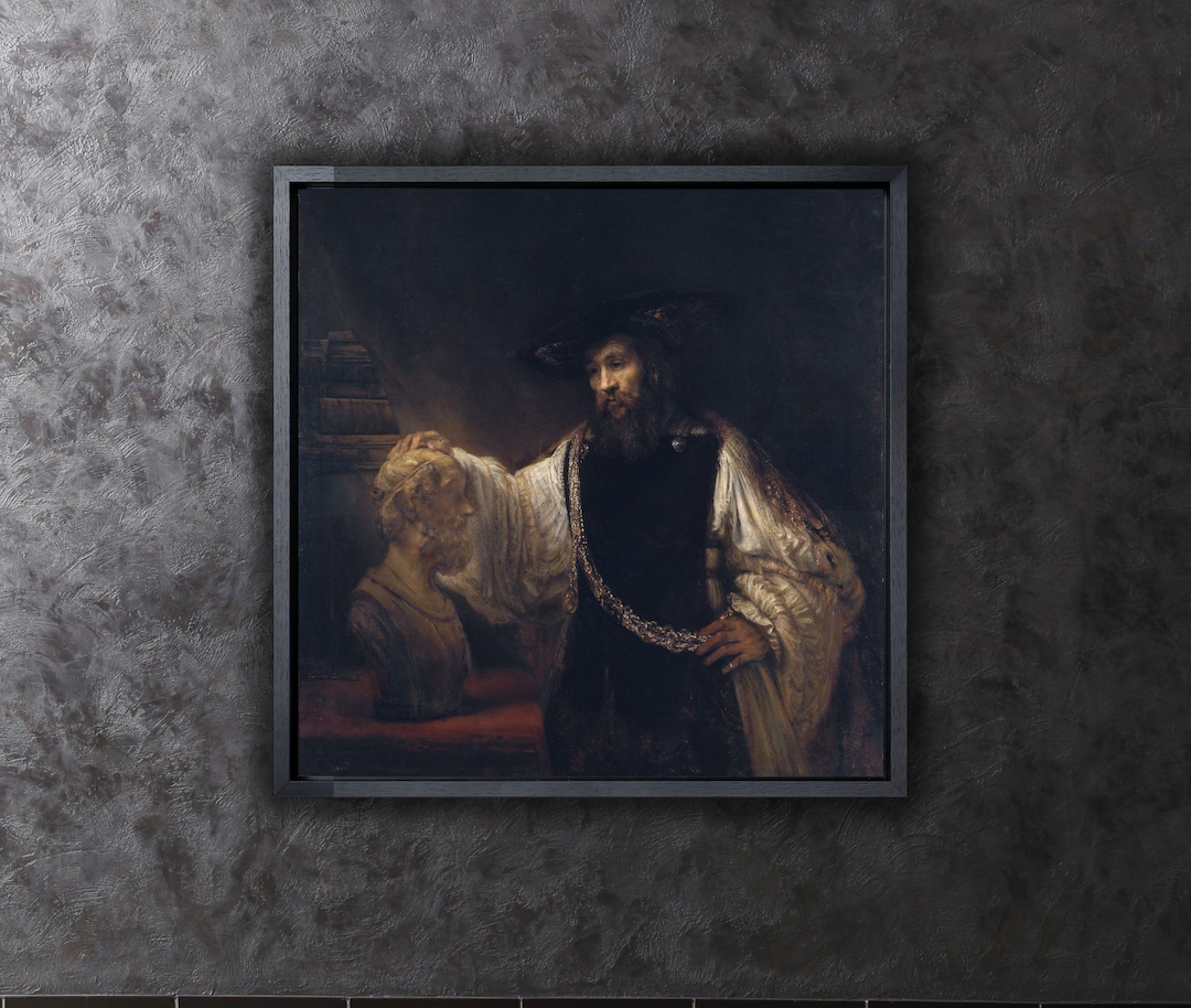 Rembrandt Aristotle With a Bust of Homer Poster Art Canvas Print ...