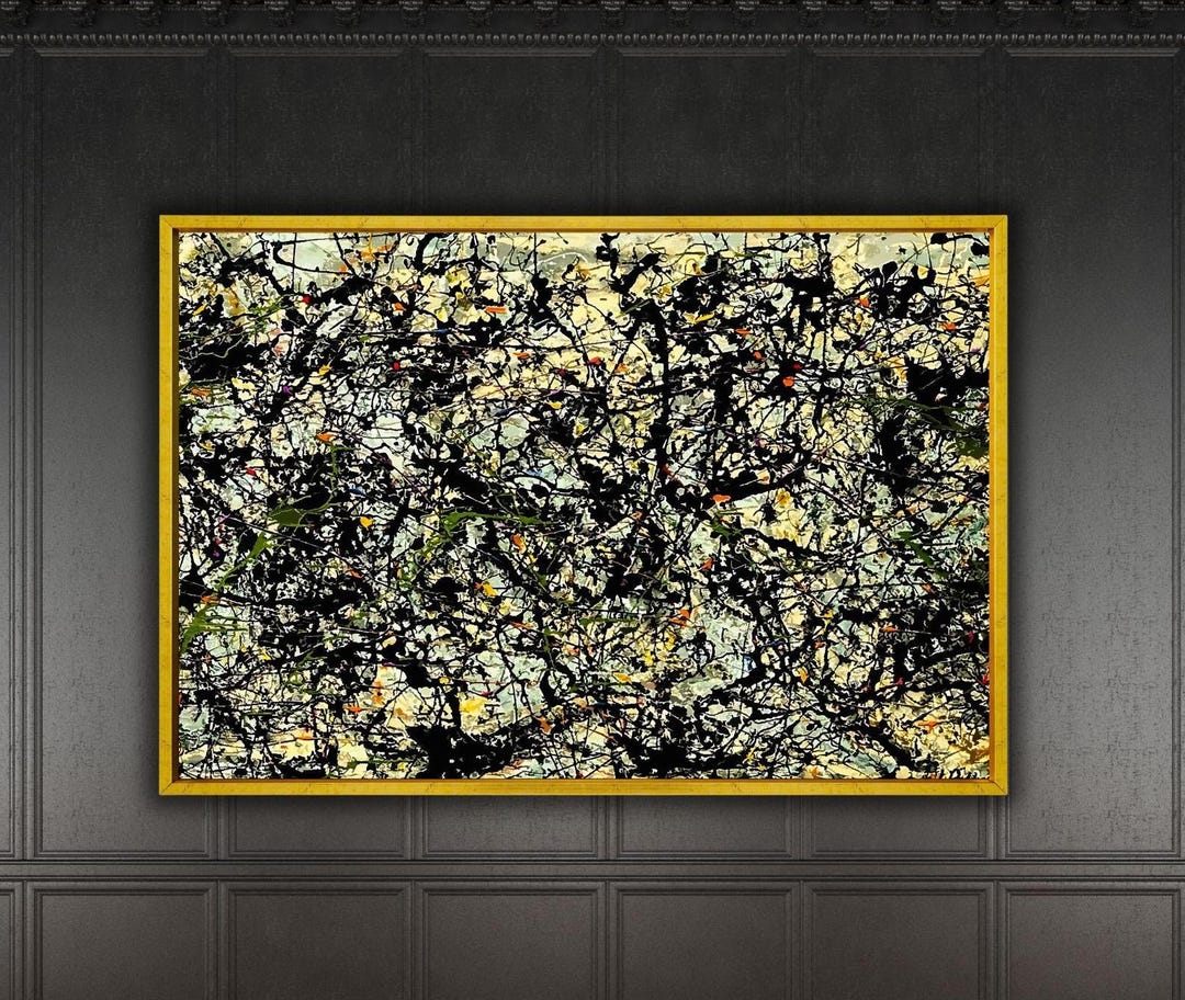Jackson Pollock Lucifer Canvas Wall Art Print,minimalism Painting ...