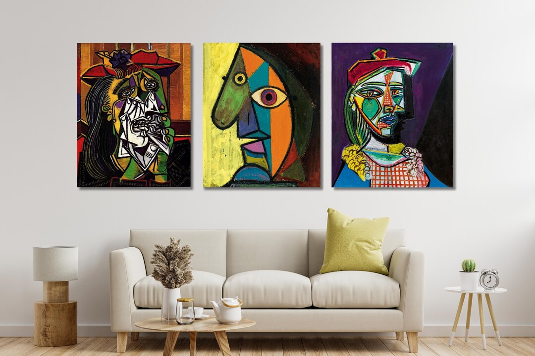 Custom Set of 3 Pablo Picasso Canvas Wall Arts,pablo Picasso Paintings ...