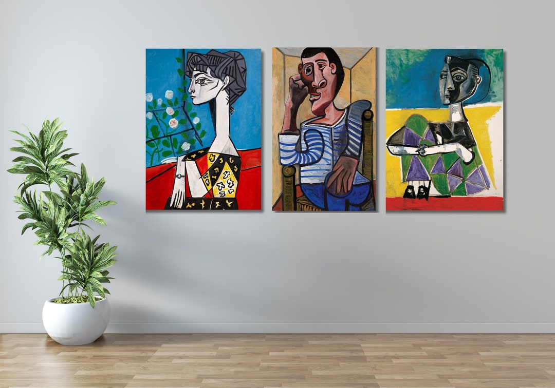 Set of 3 Pablo Picasso Abstract Poster Print,pablo Picasso Canvas Wall ...