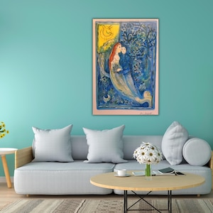 Marc CHAGALL Bride and Groom Poster Art Print,chagall Canvas Wall Art ...