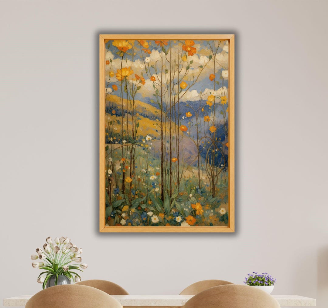 Gustav Klimt Autumn Trees and Leaves Art Canvas Print,gustav Klimt Art ...