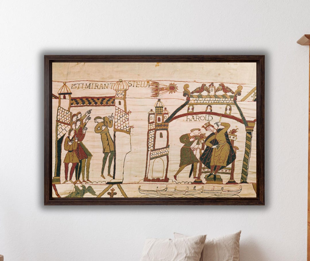Halley's Comet and Harold Receiving Bad News Canvas Wall Art,carina ...