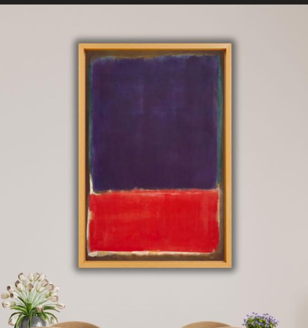 Mark Rothko Red Dark Blue Orange Poster Art Canvas,reproduction Print ...