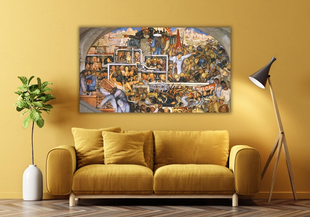 Diego Rivera Mexican Bricklayers Canvas Wall Art Print,diego Rivera ...
