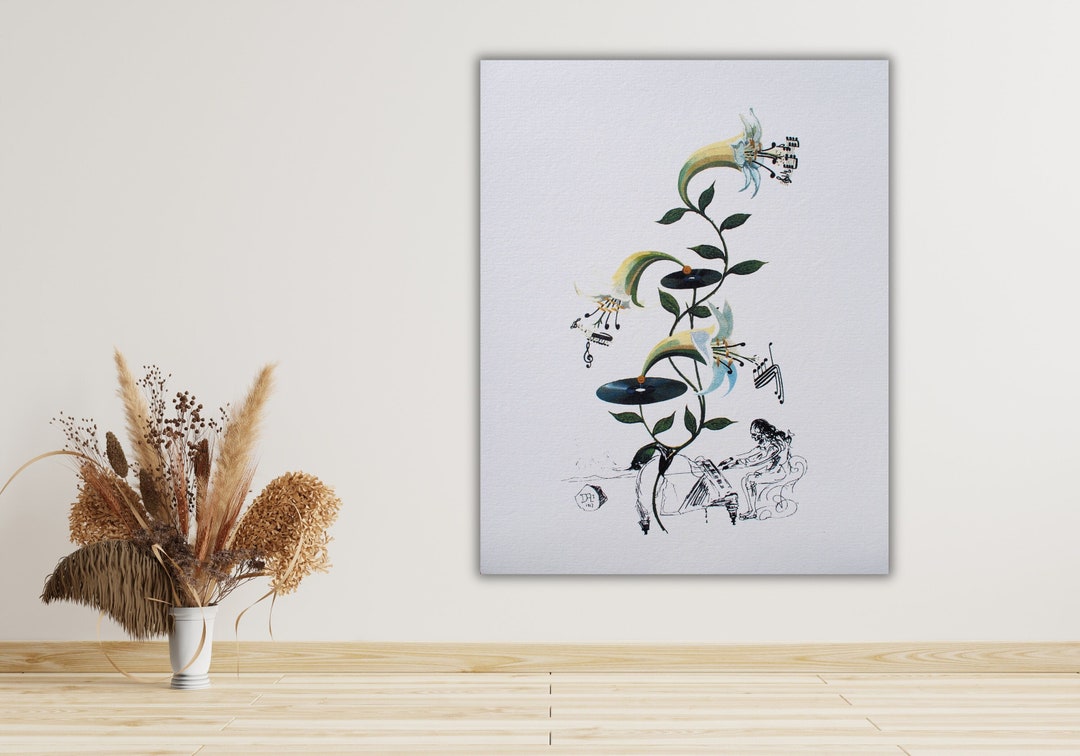 Salvador Dali the Musical Lys Signed Vintage Poster Art Canvas Wall Art ...