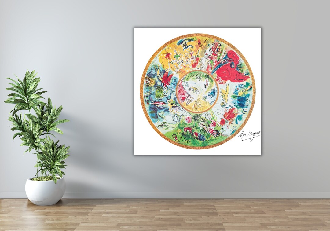 Marc Chagall Ceiling of Paris Opera House Poster Art Canvas ...