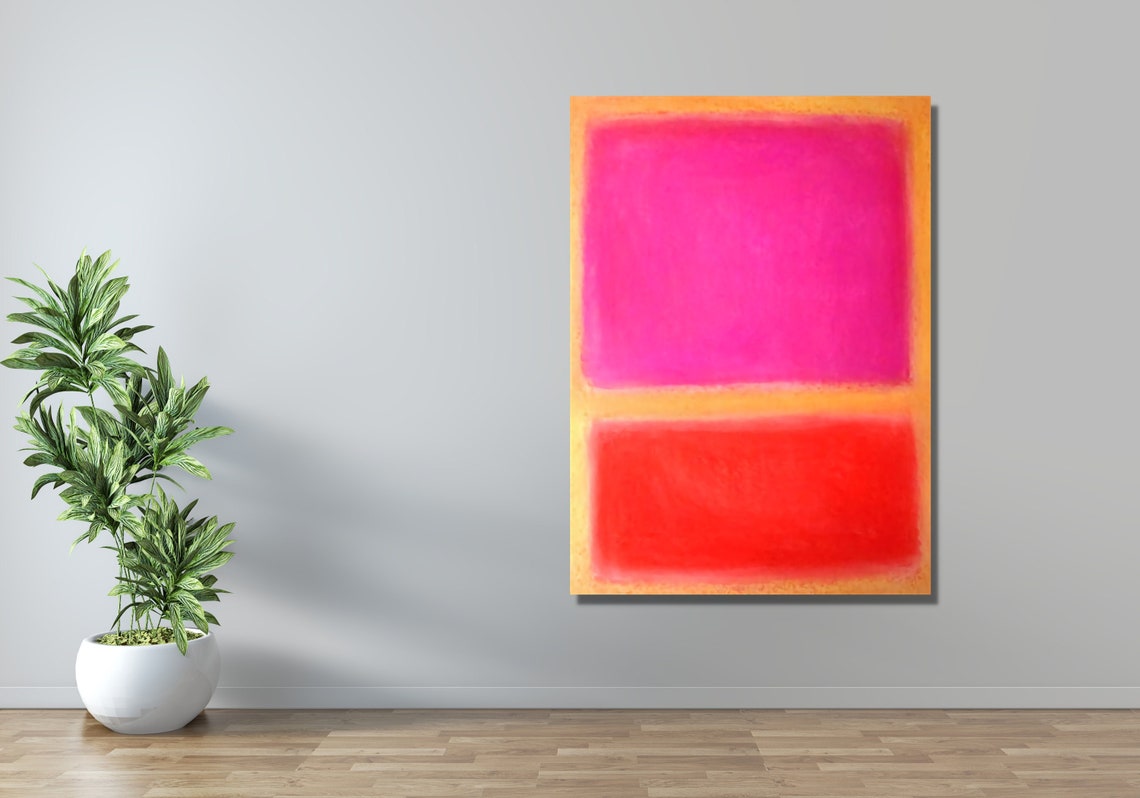 Mark Rothko Red Pink Reproduction Print Artpink Modern - Etsy