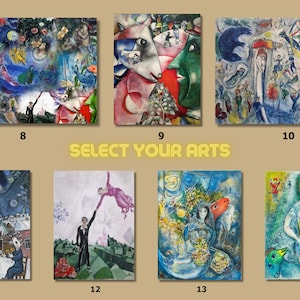 Custom Set of 3 Marc Chagall Canvas Wall Arts,marc Chagall Paintings ...
