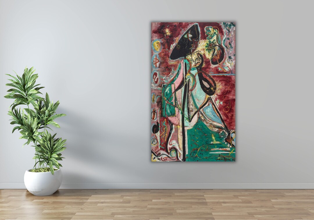 Jackson Pollock the Moon Woman Painting Art Poster Print,reproduction ...