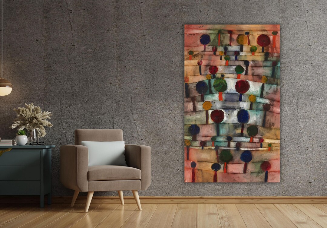 Paul Klee Rhythmic Tree Landscape Art Poster Art Canvas,paul Klee ...