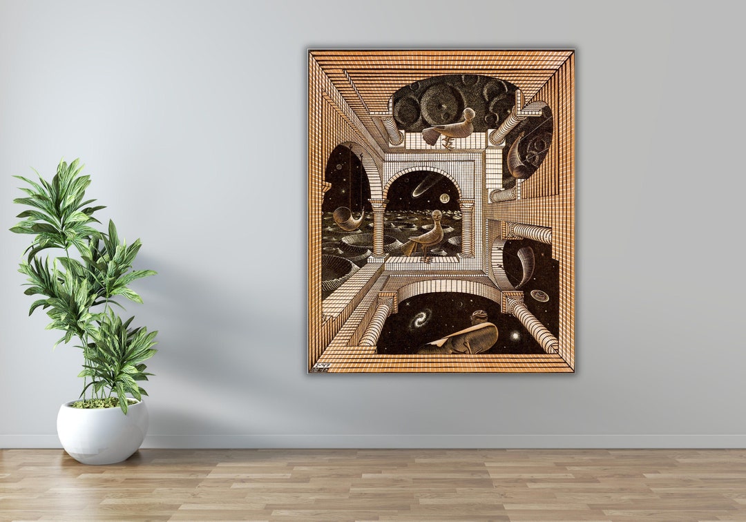 Maurits Cornelis Escher Another World Poster/canvas Wall Art Print ...
