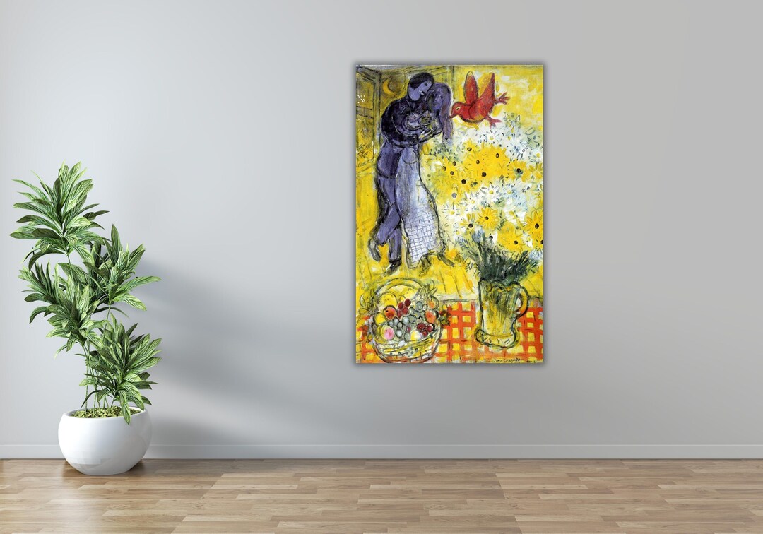 Marc CHAGALL Canvas Wall Art,bride and Goat Canvas Print Art,chagall La ...