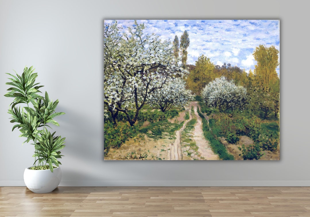 Claude Monet Apple Trees in Blossom Canvas Wall Art Print,reproduction ...