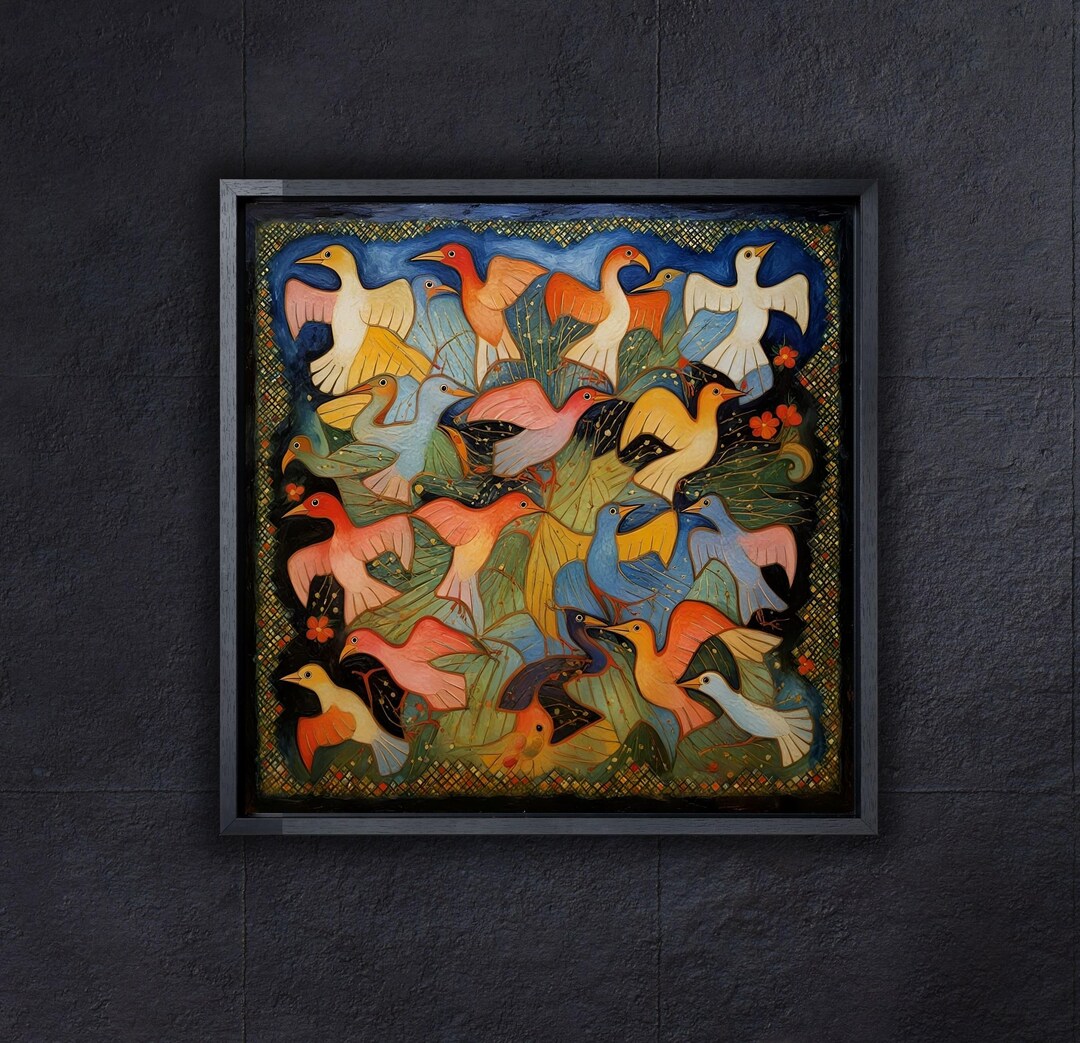M.C. Escher Sun and Moon II Poster Art Canvas,colored Reproduction ...