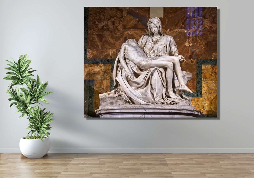 Michelangelo Pieta (1499) Poster Art Canvas Wall Art Print,michelangelo ...
