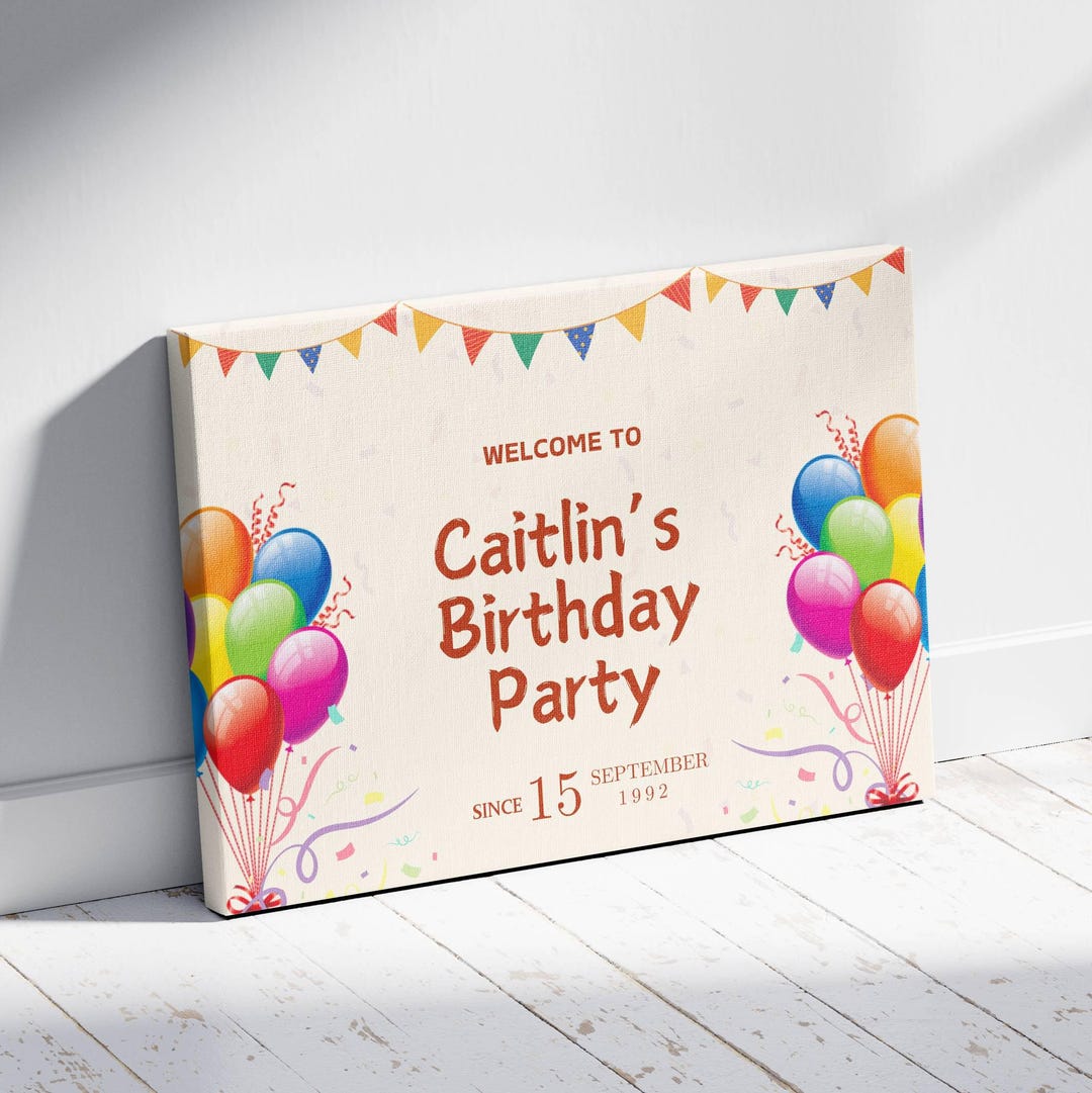 Personalized Birthday Canvas Print,custom Birthday Canvas Print ...