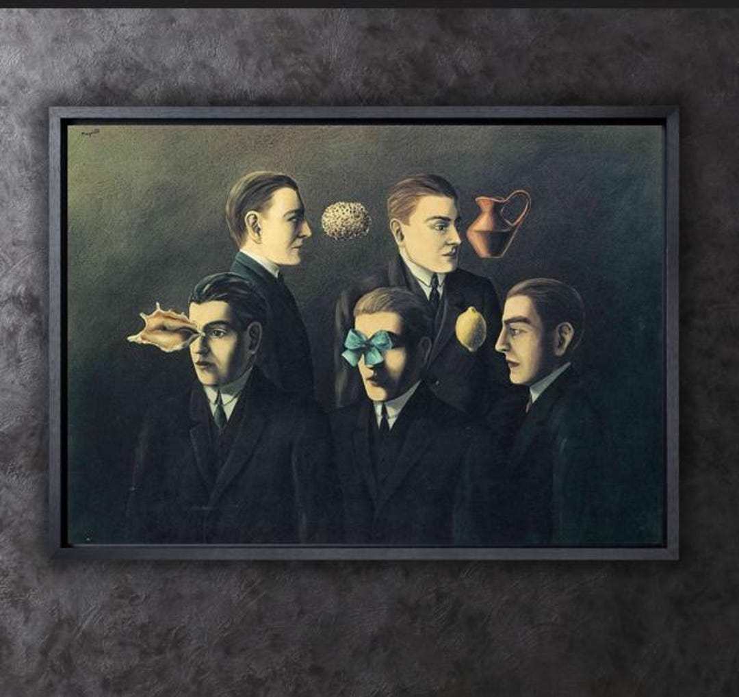 Rene Magritte the Familiar Objects 1928 Poster Canvas Wall Art,rené ...
