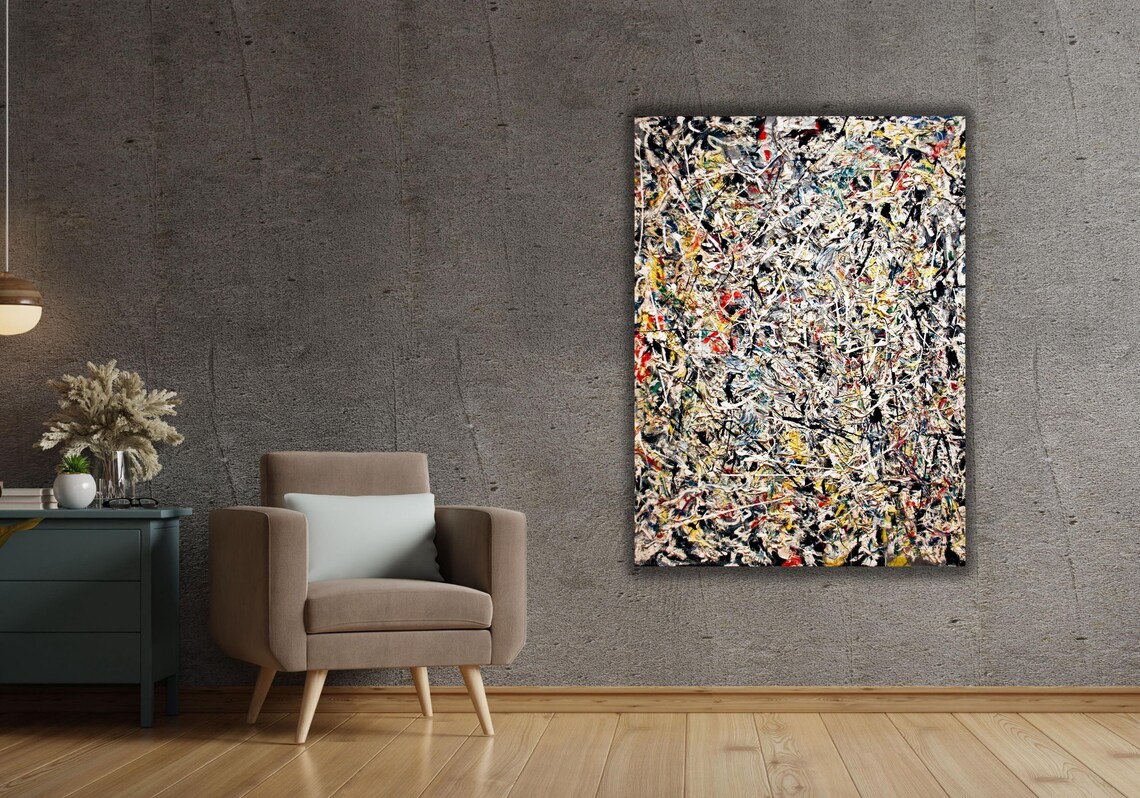 Jackson Pollock White Light Painting Art Canvas Poster Print ...