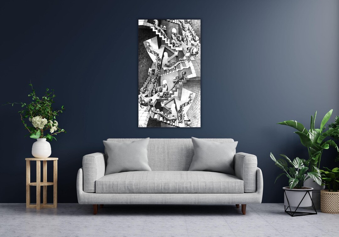 Maurits Cornelis Escher House of Stairs Poster/canvas Wall Art Print ...