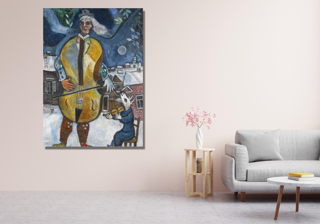 Marc CHAGALL Guitar Man Canvas Wall Art,surrealism Canvas Print Art ...