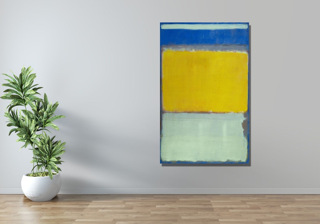 Mark Rothko Blue,yellow Painting,reproduction Print,blue Modern Canvas ...