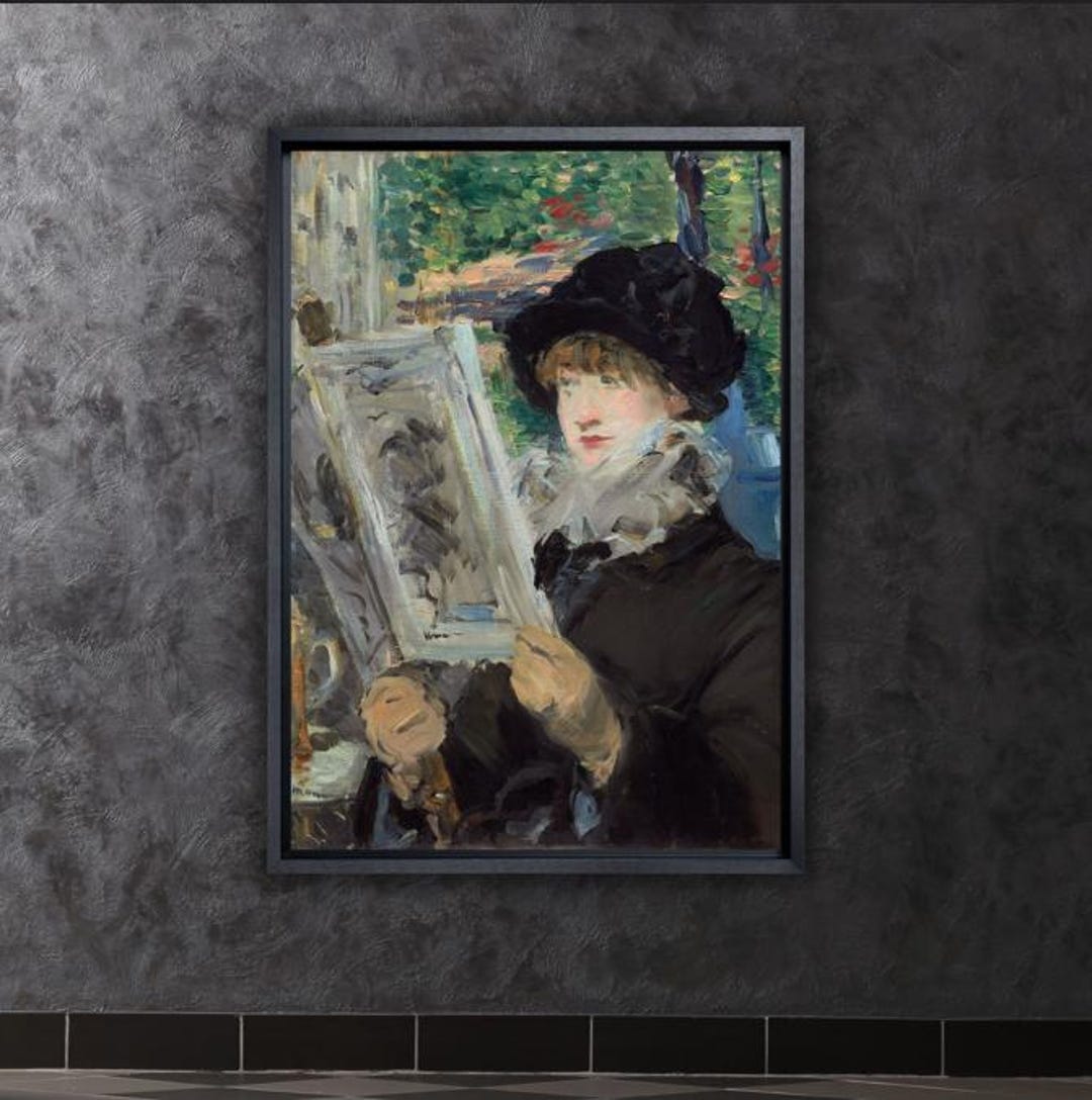 Edouard Manet Woman Reading Art Canvas Art Print,edouard Manet Arts ...