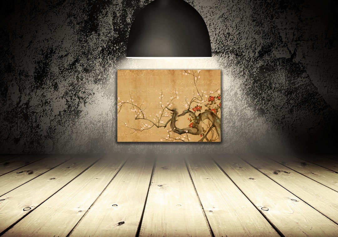 Japanese Cherry Blossom Poster Print Art Canvas,flower Wall Art,sakura ...