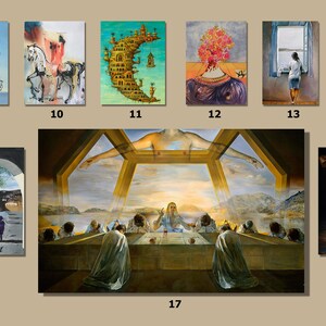 Set of 3 Salvador Dali Canvas Wall Arts,custom Salvador Dali Paintings ...
