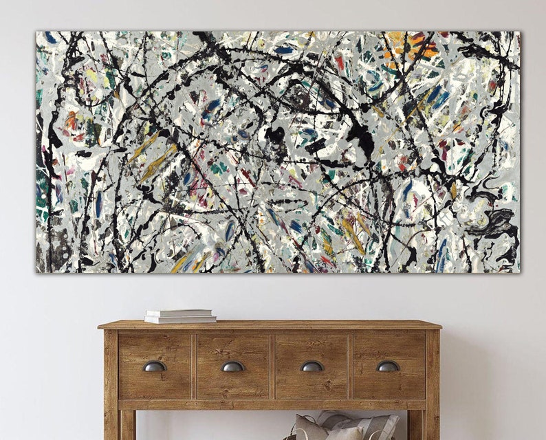 Jackson Pollock's Reproduction Painting Canvas Wall Art - Etsy