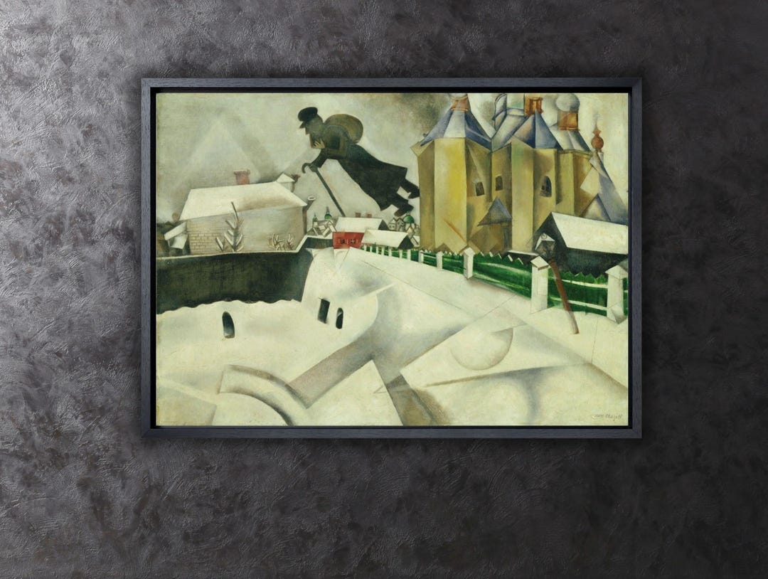 Marc Chagall Over Old Vitebsk Canvas Wall Art,marc Chagall Exhibition ...