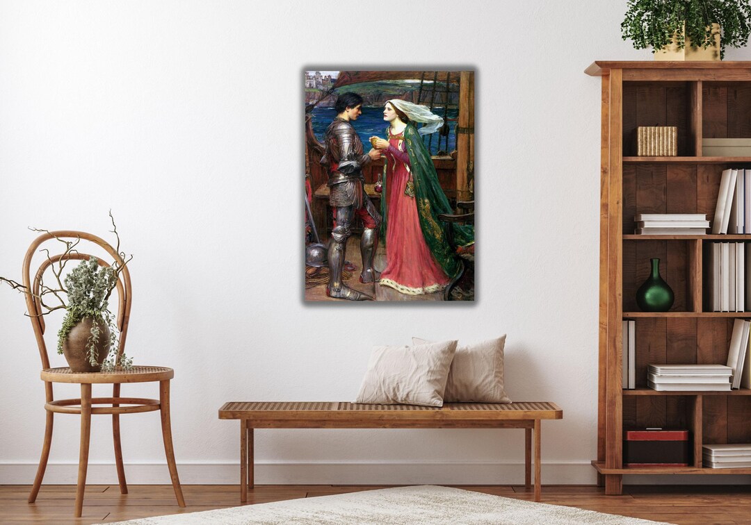 John William Waterhouse Art Canvas,tristan and Isolde With the Potion ...