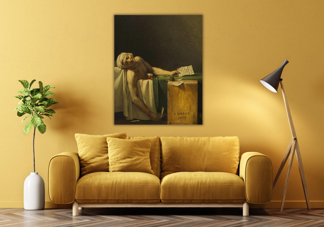 Death of Marat by Jacques-louis David Reproduction Print Art Canvas ...