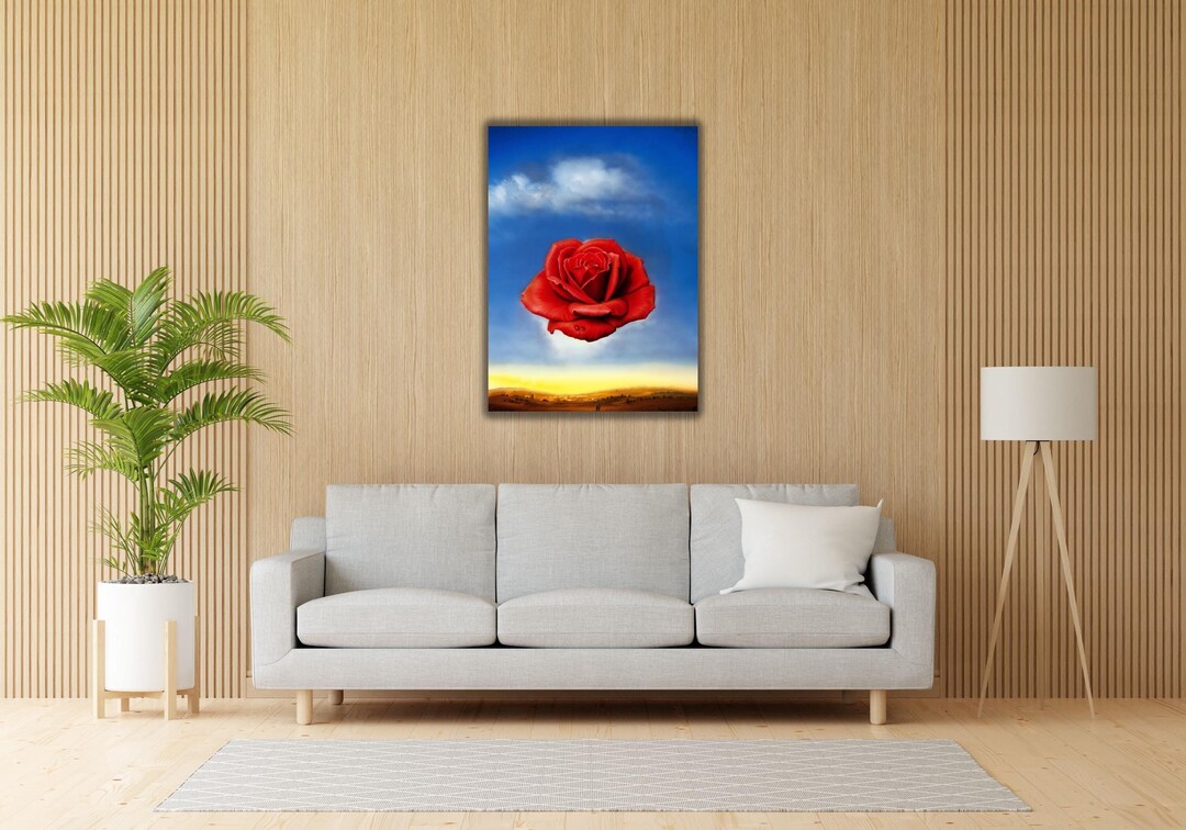 Salvador Dali Meditative Rose 1958 Canvas Wall Art,salvador Dali Rose ...