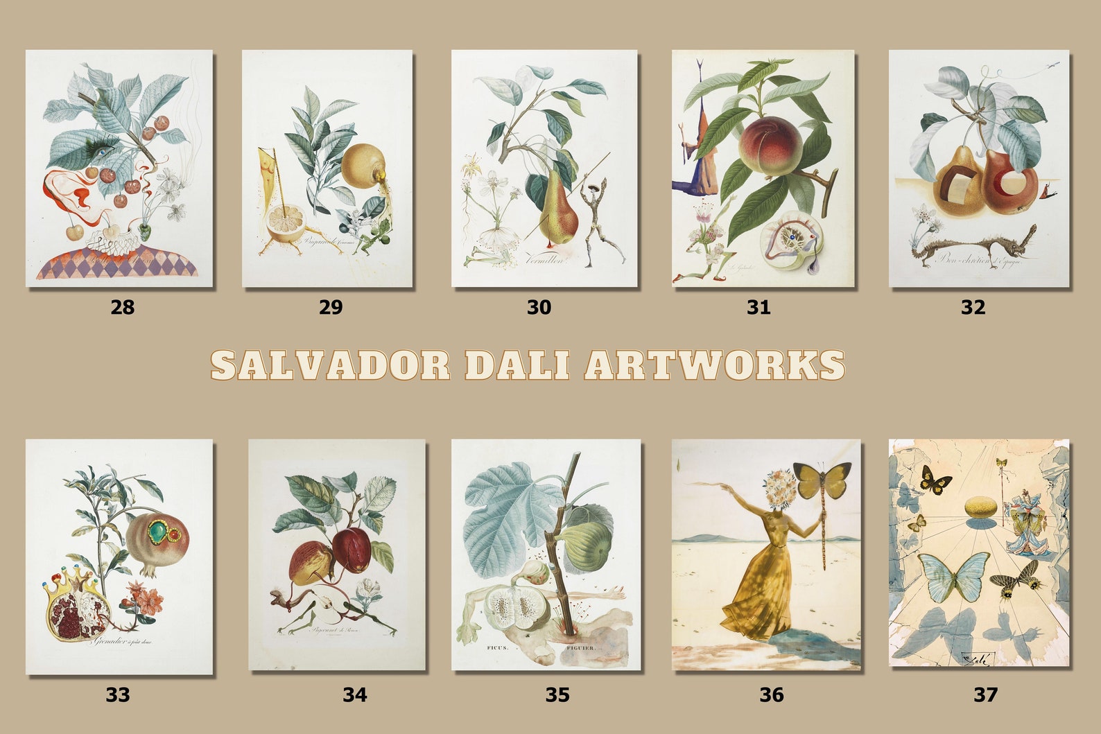 Set of 3 Salvador Dali Canvas Wall Arts,custom Salvador Dali Paintings ...