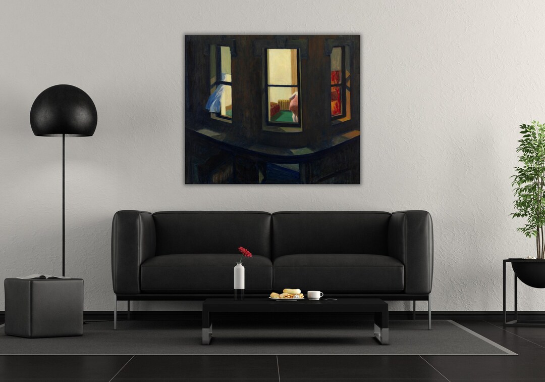 Edward Hopper Night Windows Canvas Art Poster Print,edward Hopper Wall ...