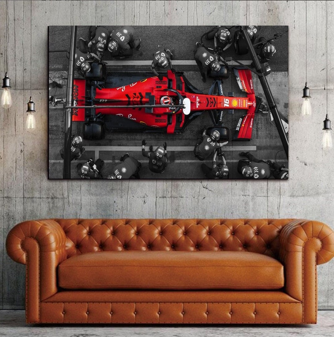 Charles Leclerc Pit Stop Poster Print Art,charles Leclerc Canvas ...