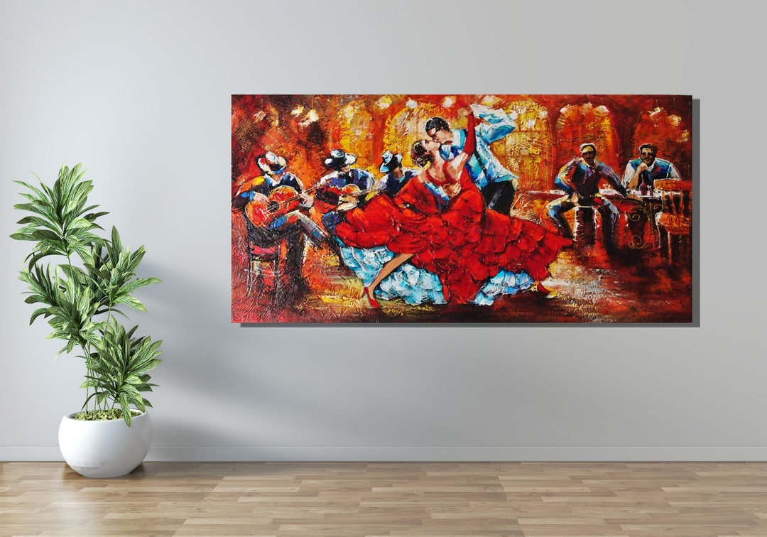 Tango Dancing Oil Painting Canvas Print Art,modern Dance Poster Canvas ...