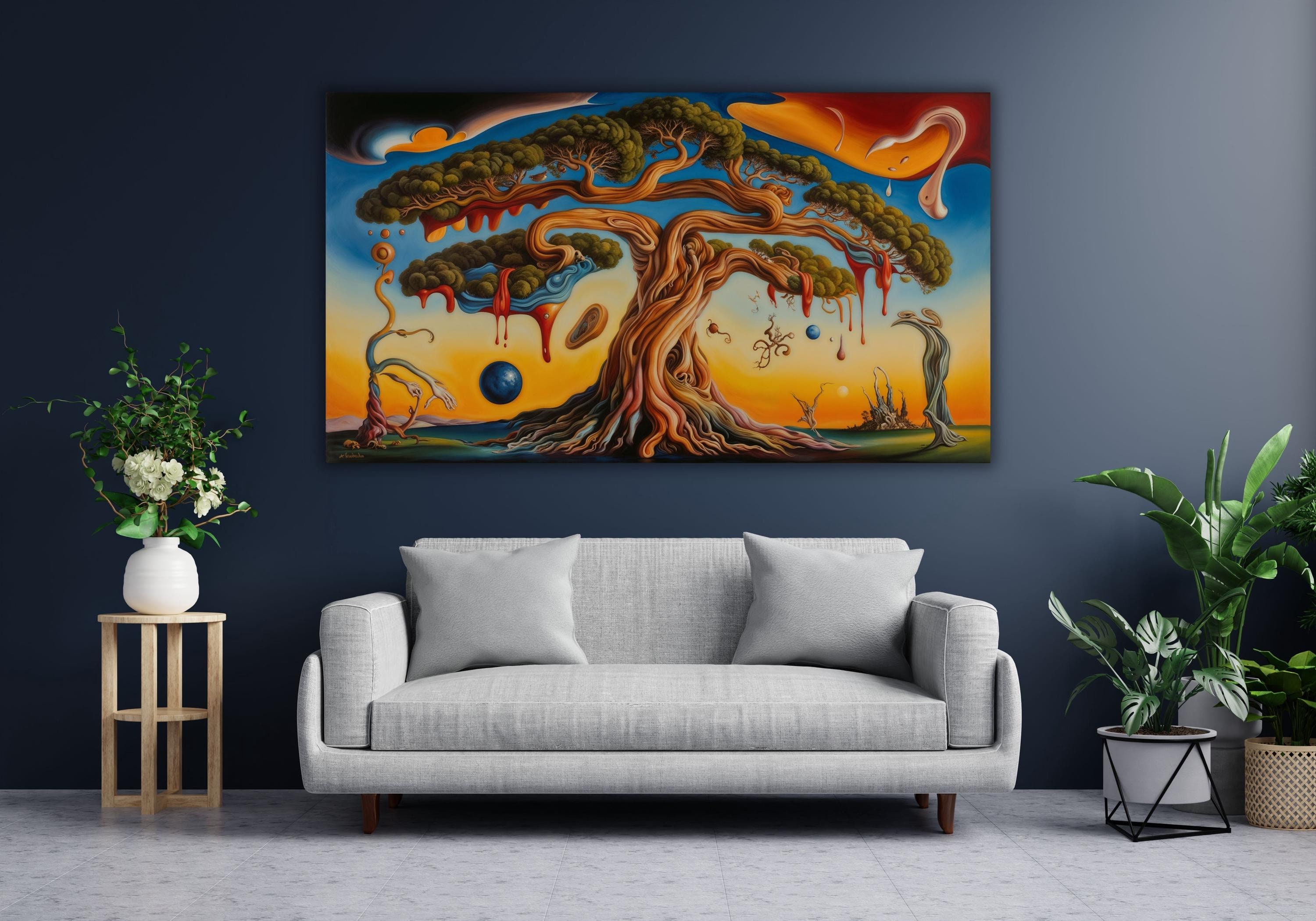 Salvador Dali Stely Tree of Life Poster/canvas Art,fantasy Forest Print ...