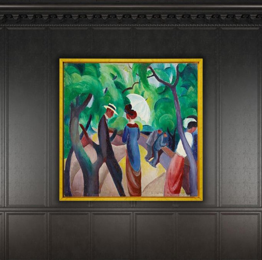 August Macke Promenade Art Canvas Print,august Macke Promenade Poster ...