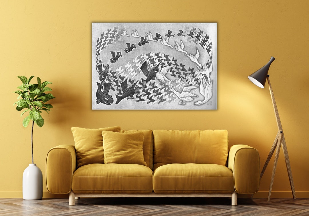 Escher Predestination Poster/canvas Wall Art,maurits Cornelis Escher ...