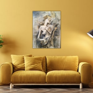 Pablo Picasso Girl With a Mandolin (1910) Poster Print Canvas Wall Art ...
