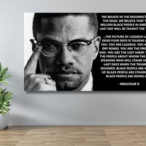 Malcolm X Quote Poster,malcolm X Canvas Wall Art,malcolm X Canvas Print ...