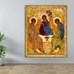 Andrei Rublev the Trinity Canvas Wall Art,the Holy Trinity Poster Art ...