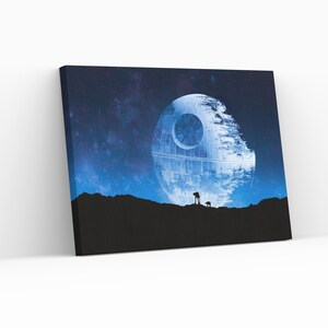 Starwars Death Star Canvas Wall Art,star Wars Poster Print Art,death ...