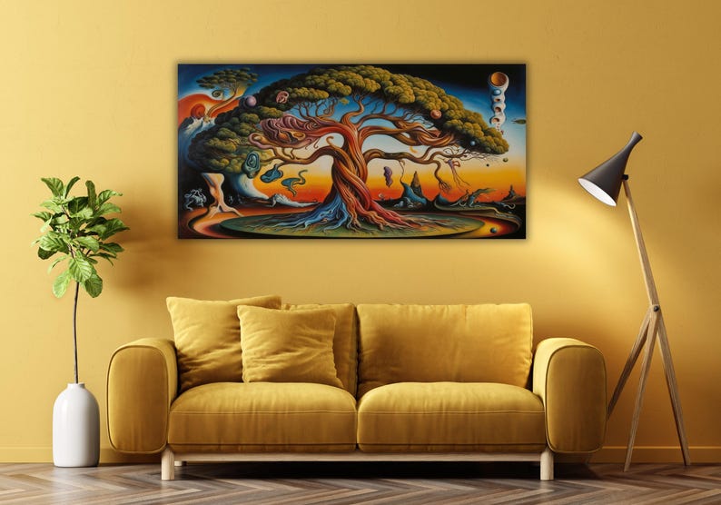 Salvador Dali Stely Tree of Life Poster/canvas Art,fantasy Forest Art ...
