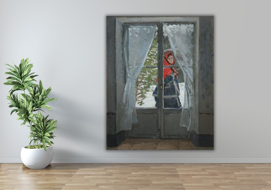 Claude Monet the Red Kerchief Poster,portrait of Madame Monet Print Art ...